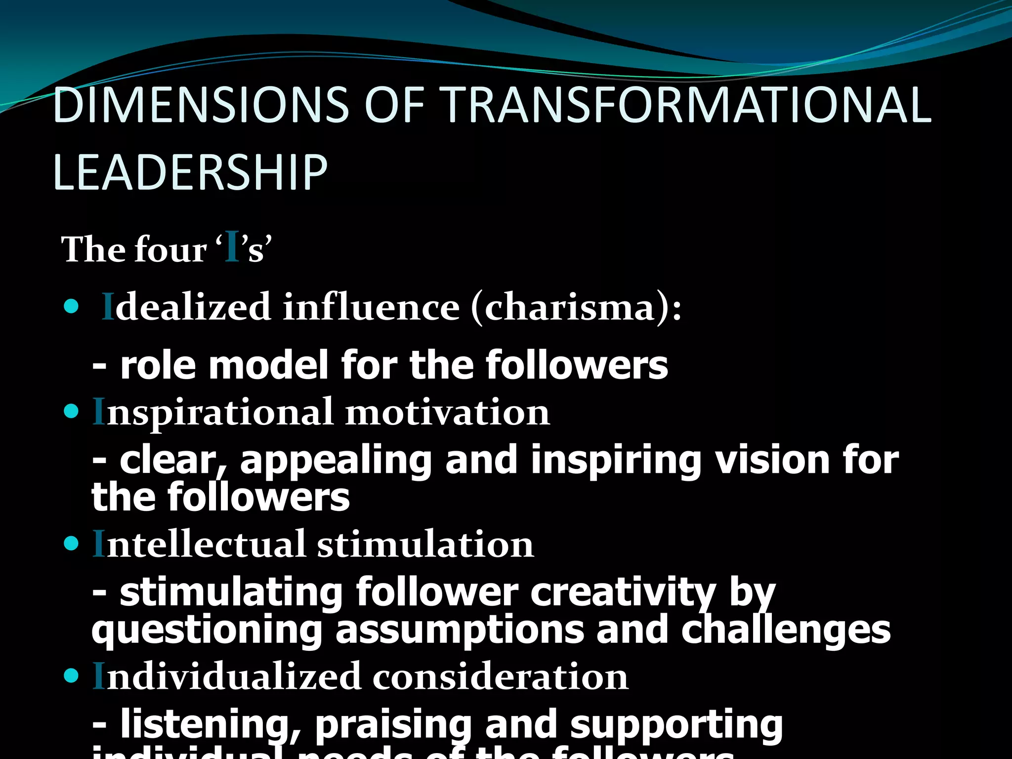 Five factor model of personality and transformational leadership | PPTX ...