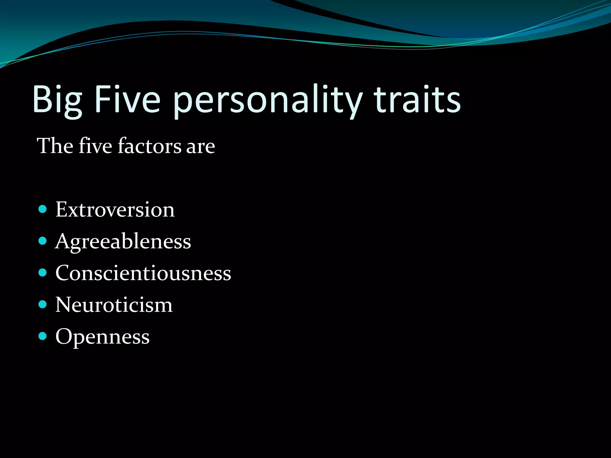 Five factor model of personality and transformational leadership | PPTX ...
