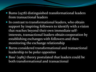 Five factor model of personality and transformational leadership | PPTX ...