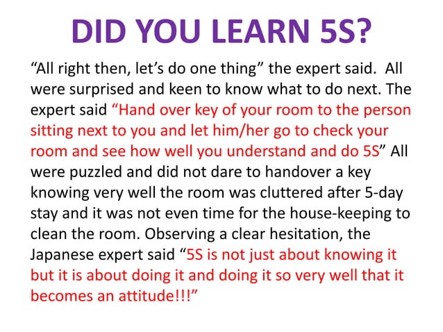 Five minute story on 5s by k d bhardwaj | PPTX