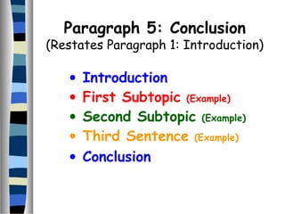 Five paragraph essay | PPT
