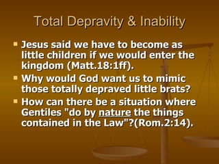 Five Points Of Calvinism #1 | PPT