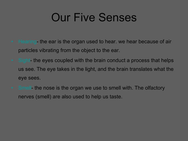 Five Senses Powerpoint | PPT