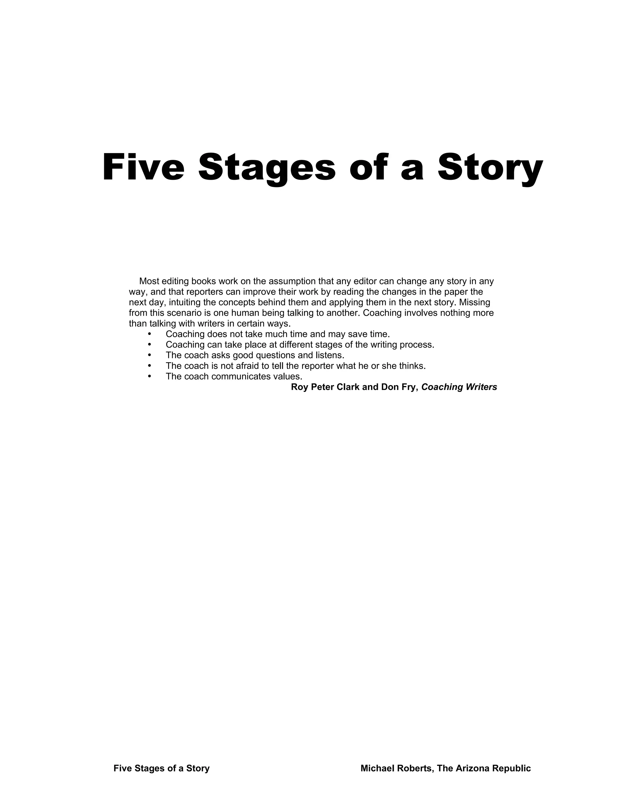 Five Stages of a Story | PDF | Screenwriting | Content Production