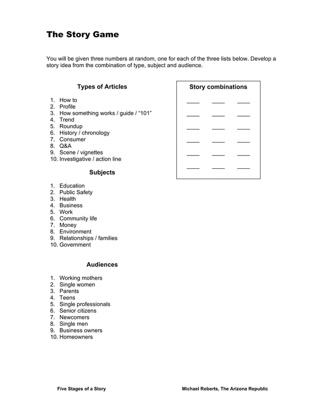 Five Stages of a Story | PDF | Screenwriting | Content Production