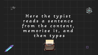 Five Techniques of Typing | PPT