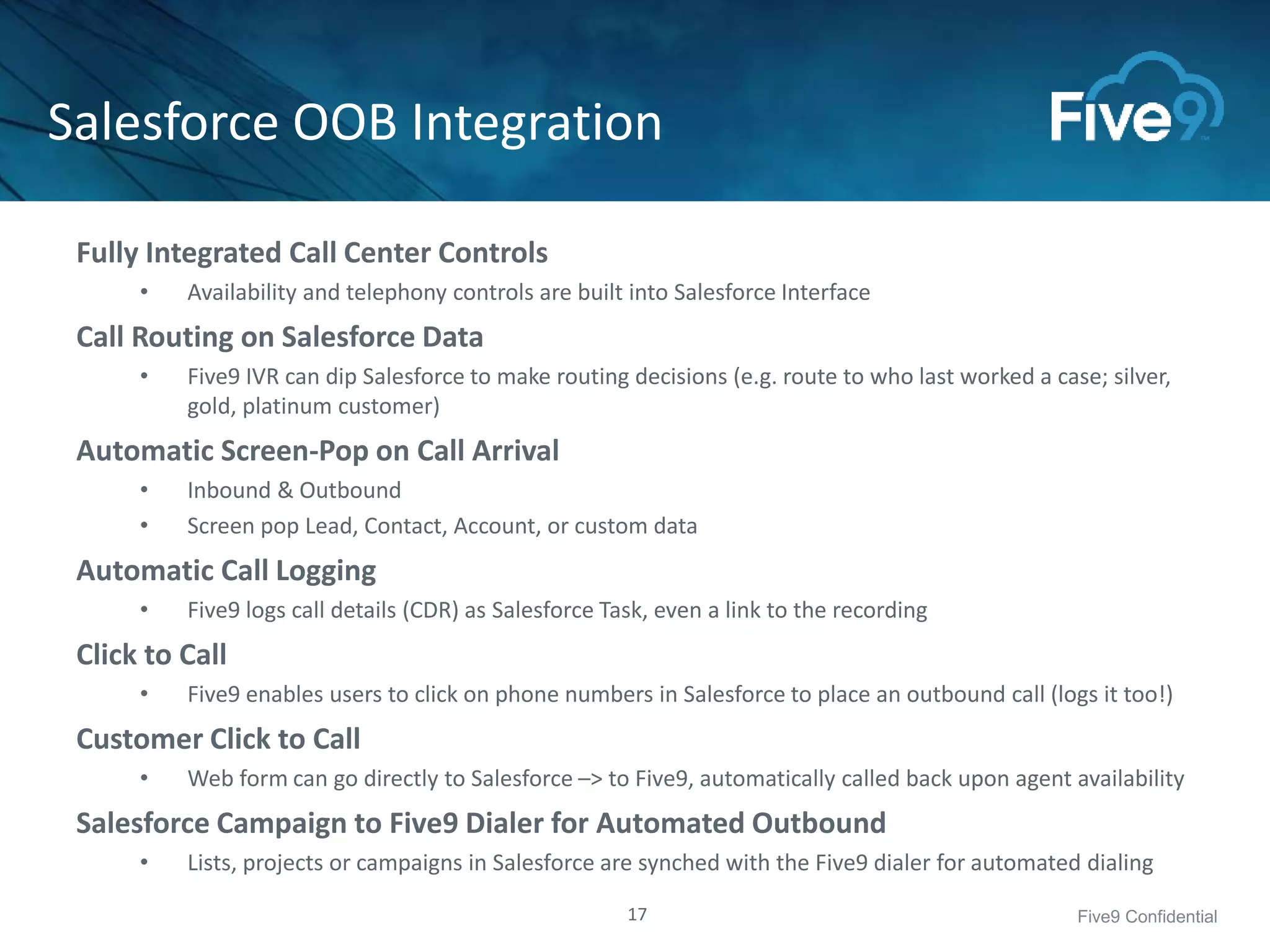 Five9 sfdc sales presentation july 23 2014 | PPTX