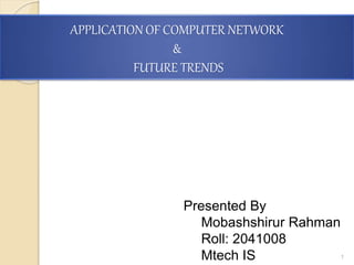Five applications of computer network | PPTX