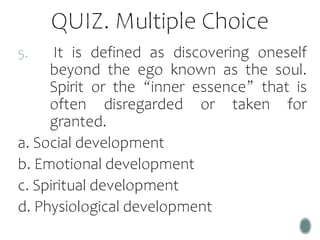 Personal Development Five Areas of Development | PPTX