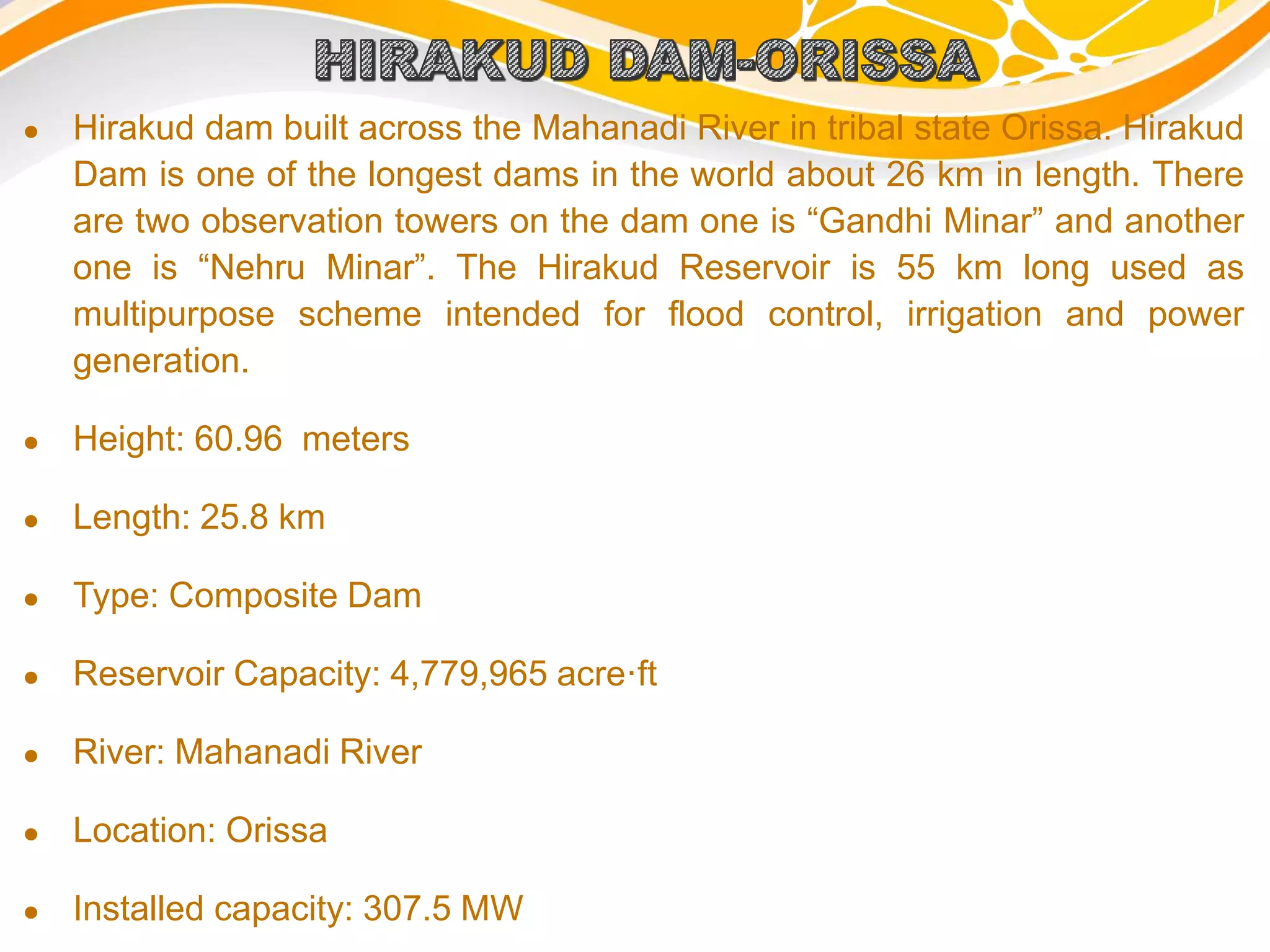 Five biggest dam in india | PPTX
