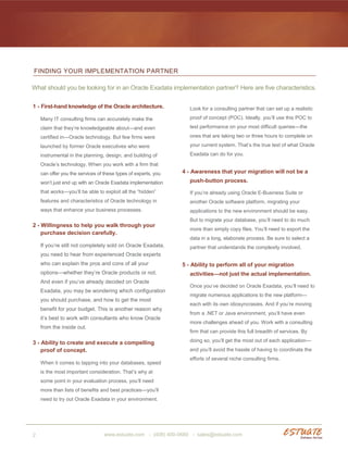 Five Characteristics of a Good Oracle Exadata Implementation Partner | PDF