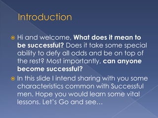 Five characteristics of successful people | PPTX