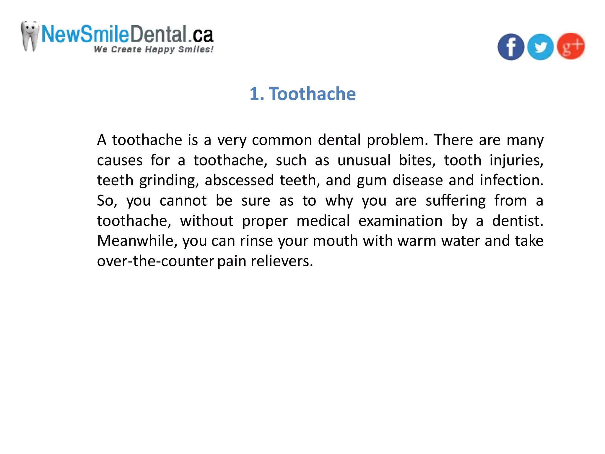 Five common Tooth Problems | PDF