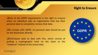 Five Considerations for Blockchain Applied to Data Privacy & GDPR | PPT ...