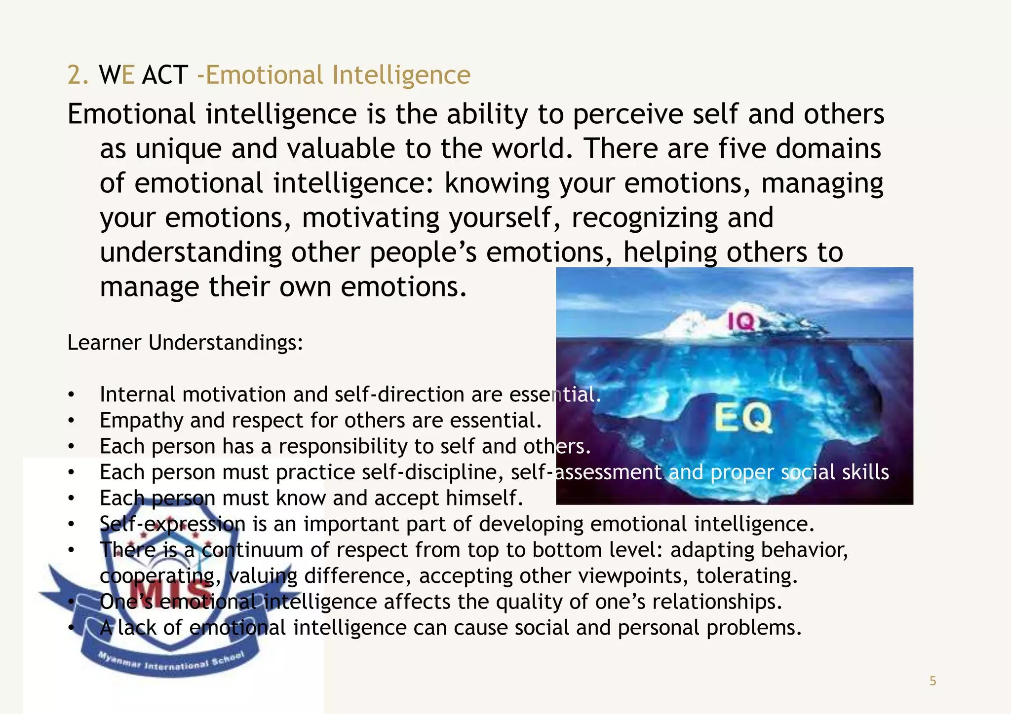 WE ACT RIGHT: Five core values and five core competencies | PPT