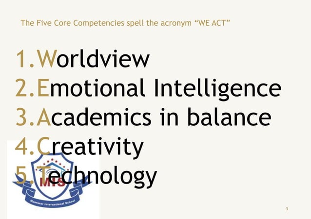 WE ACT RIGHT: Five core values and five core competencies | PPT