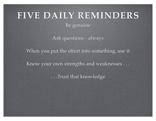 Five daily reminders | PDF