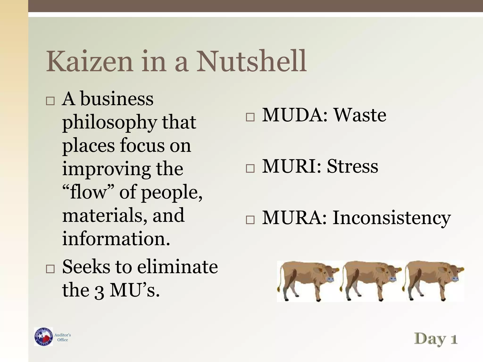 Five days of kaizen | PPTX