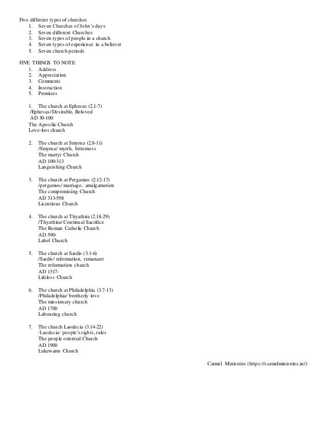 Five Different Types Of Churches | DOC