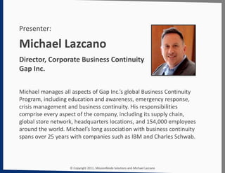 Five Disciplines of Organizational Resilience | PDF