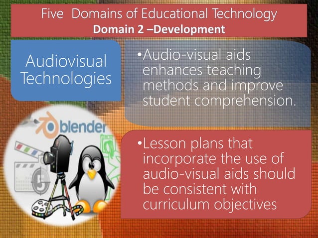 Five Domains of Educational Technology | PPTX | Education industry ...