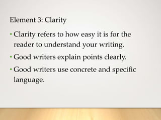 Five Elements of Good Writing.ppt