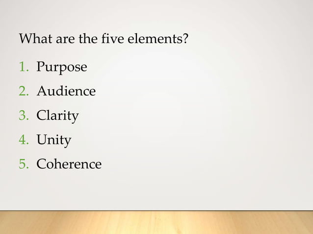 Five Elements of Good Writing.ppt