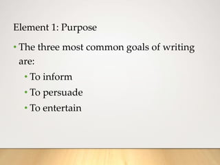 Five Elements of Good Writing.ppt