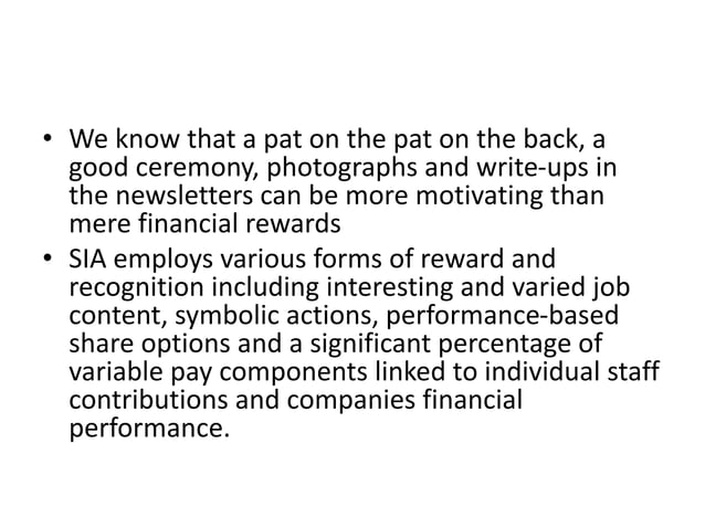 Five elements of sia’s successful hr power point | PPTX