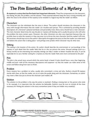 Five essential elements of a mystery | PDF