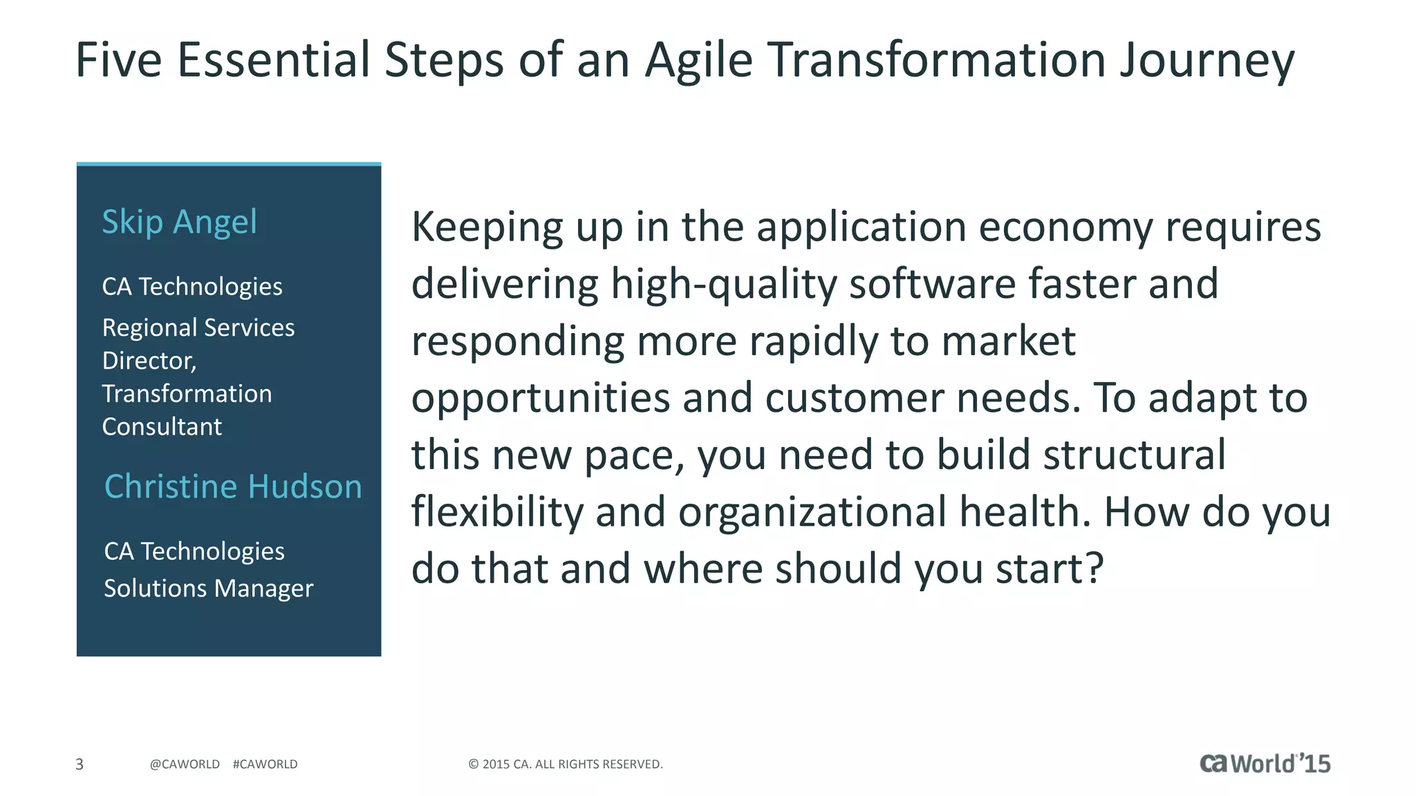 Five Essential Steps of an Agile Transformation Journey | PDF