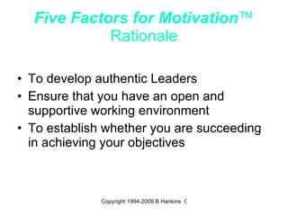 Five Factors For Motivation | PPT