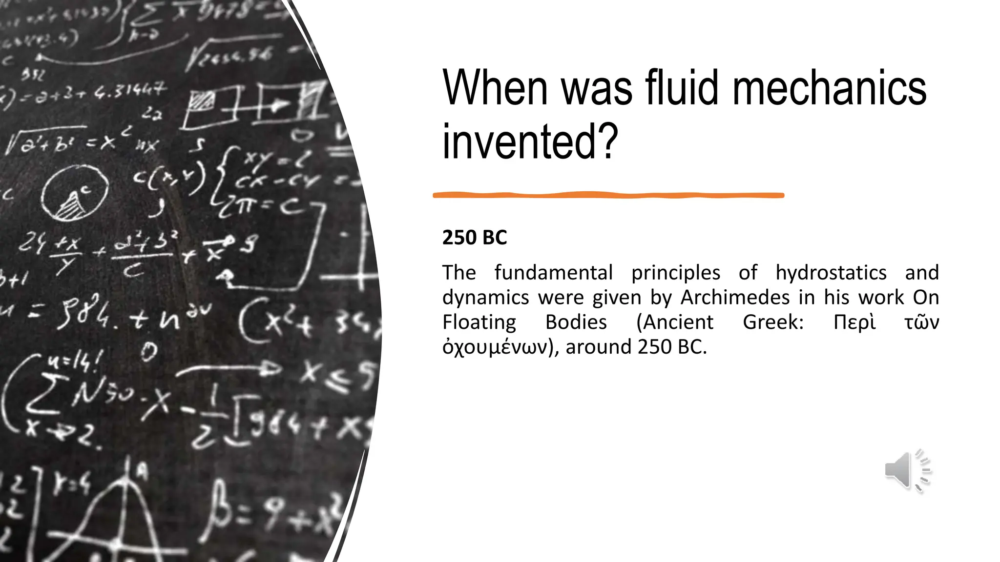 Fluid Mechanics : Five Factos from History | PPTX