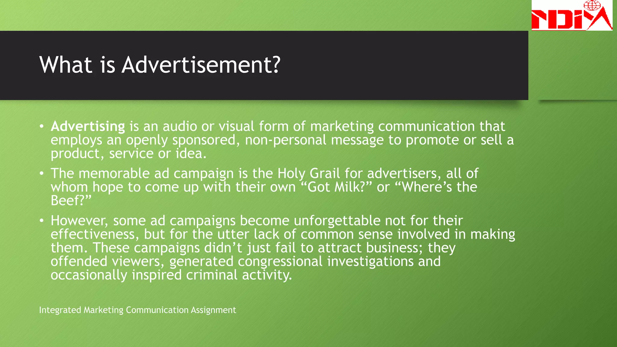 Five failed advertisement | PPTX