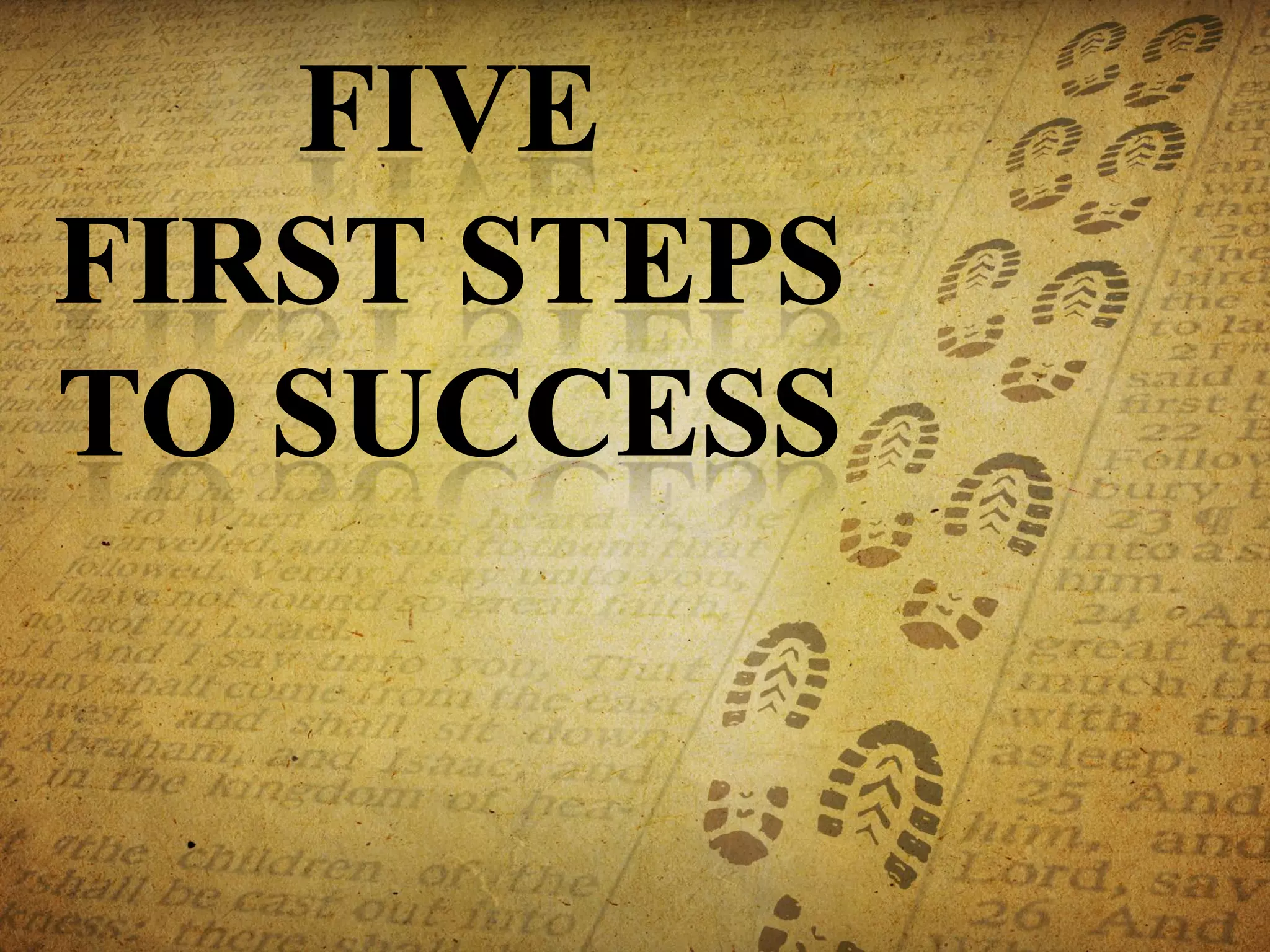 FiveFirstStepstoSuccess | PDF