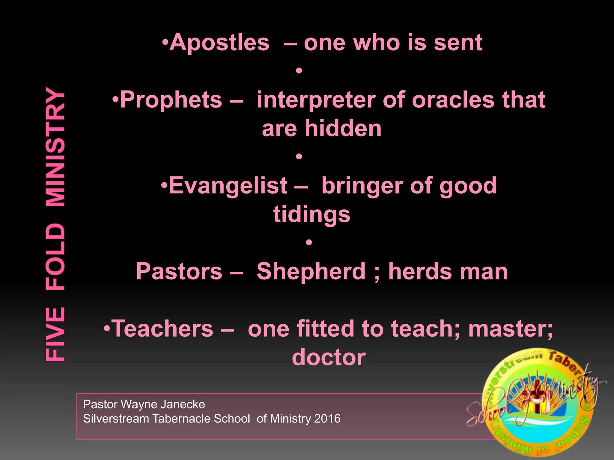 Five fold ministry | PPTX