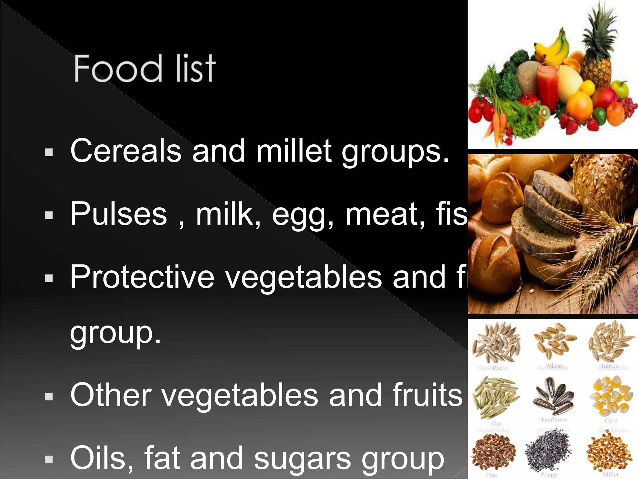 Five food groups | PPTX