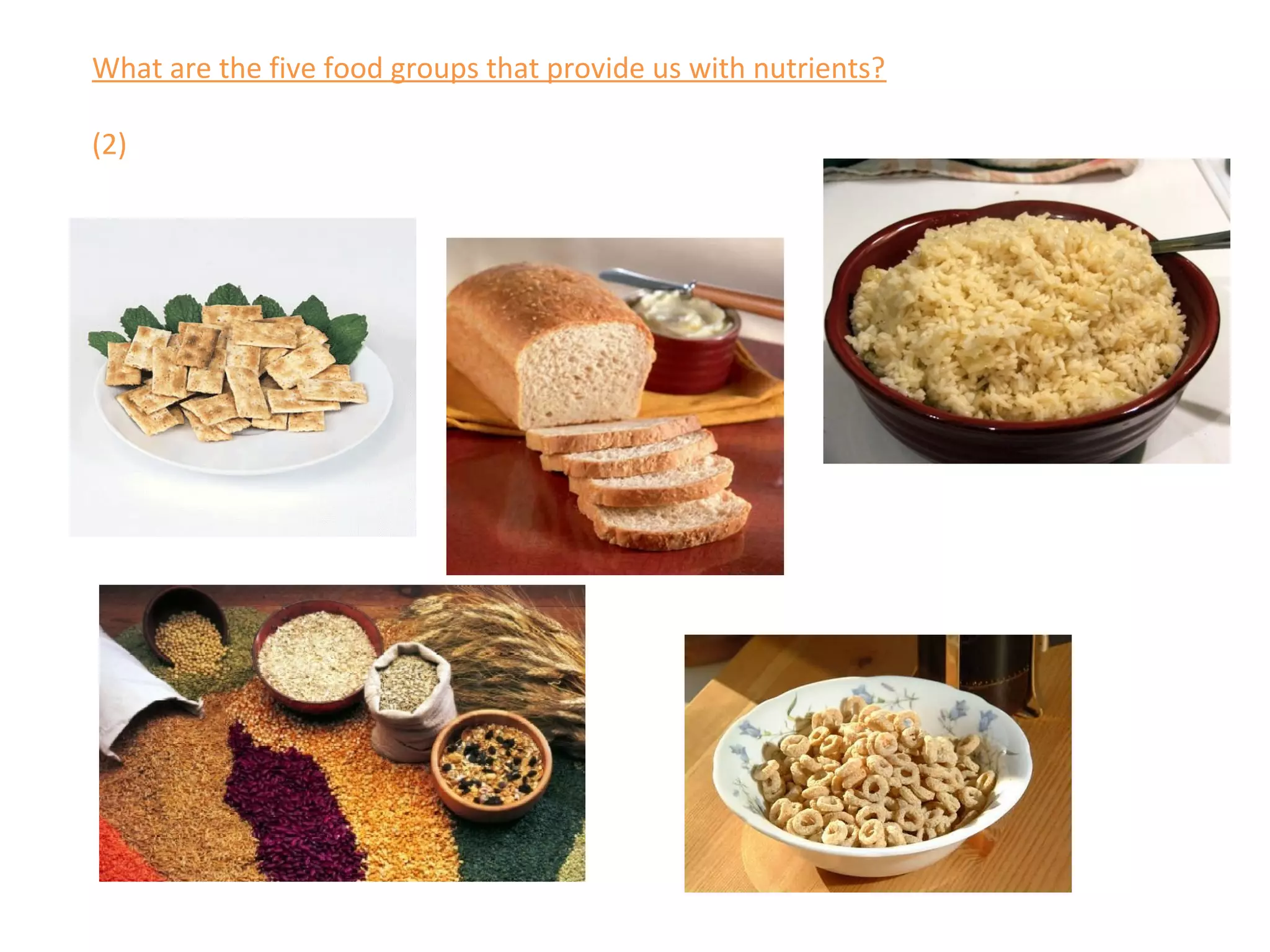 Five food groups | PPT