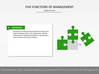 Five Functions of Management | PPT