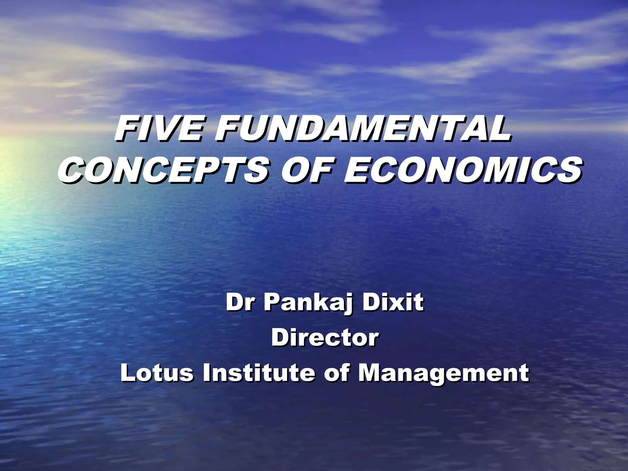 Five fundamental concepts | PPT