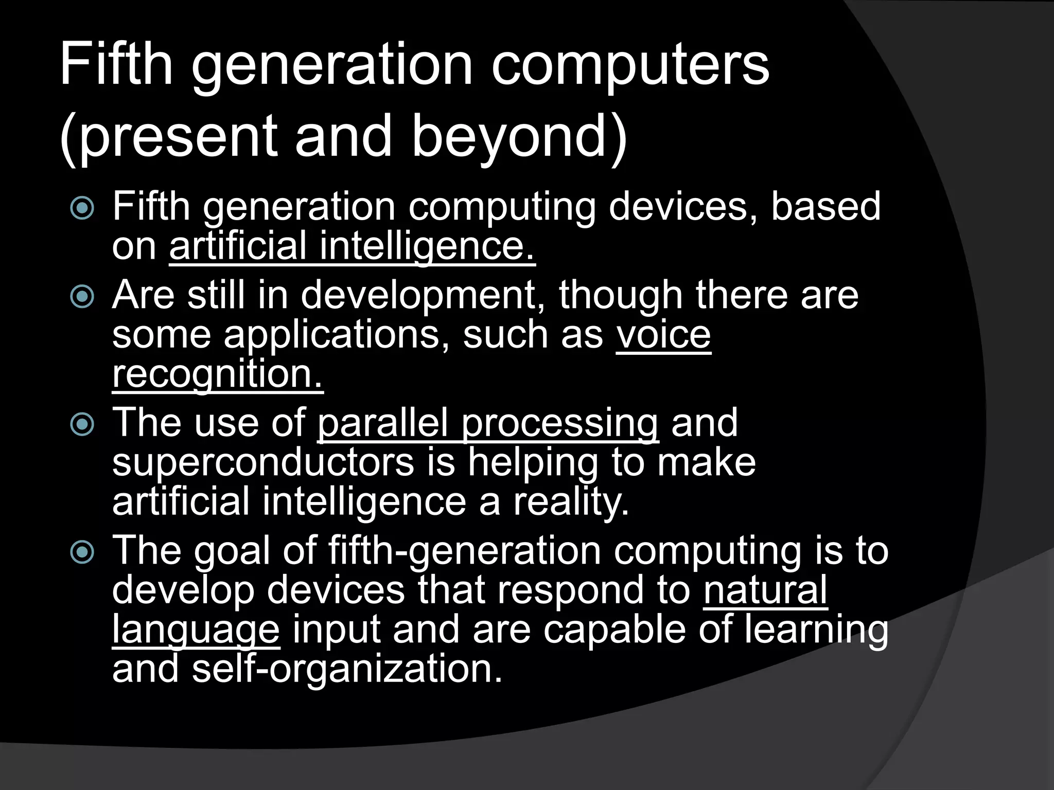 Five generations of computer | PPTX