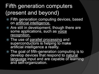 Five generations of computer | PPTX
