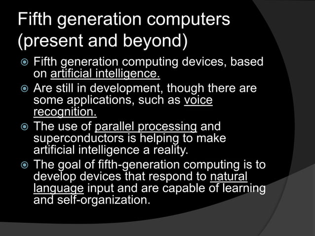 Five generations of computer | PPTX