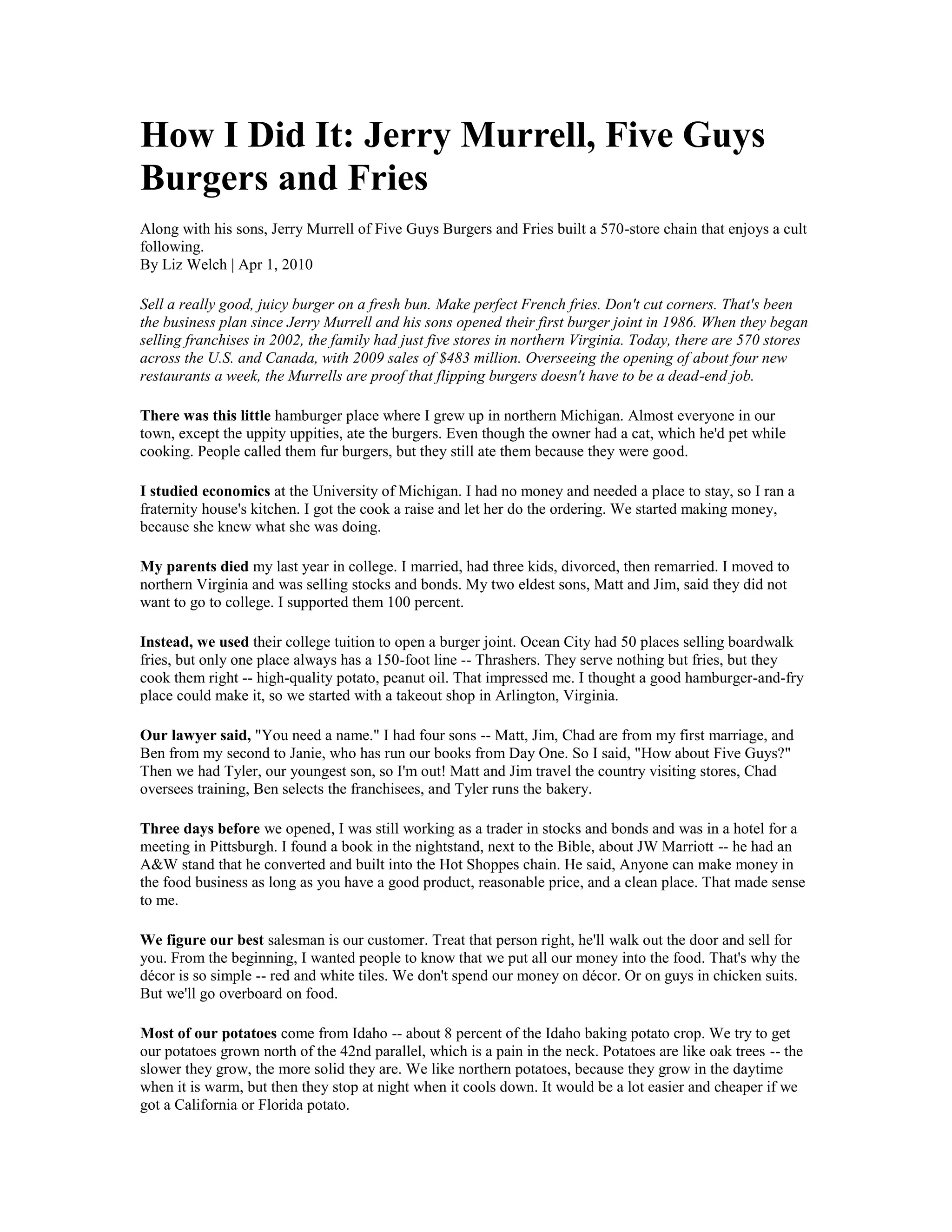 Five guys | DOCX
