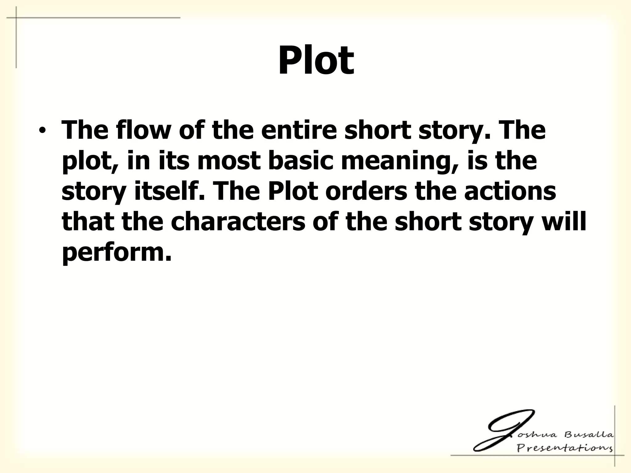 Five important elements of a short story | PPT