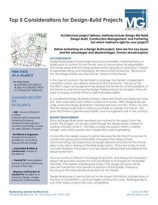 Five Key Considerations for Design Build Projects | PDF
