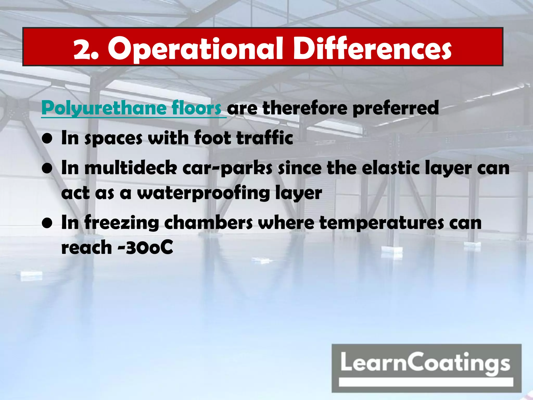 Five key differences between epoxy and polyurethane floors | PDF