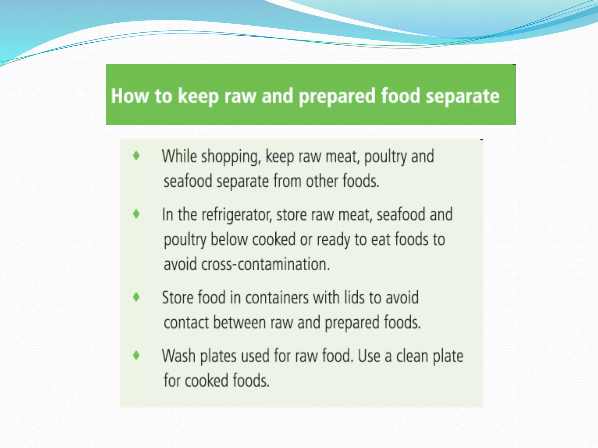 Five keys to safer food | PDF