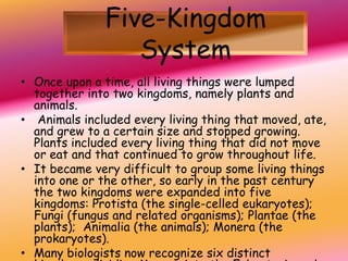 Five kingdom Classification System | PPT
