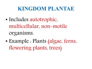 Five kingdom classification | PPTX